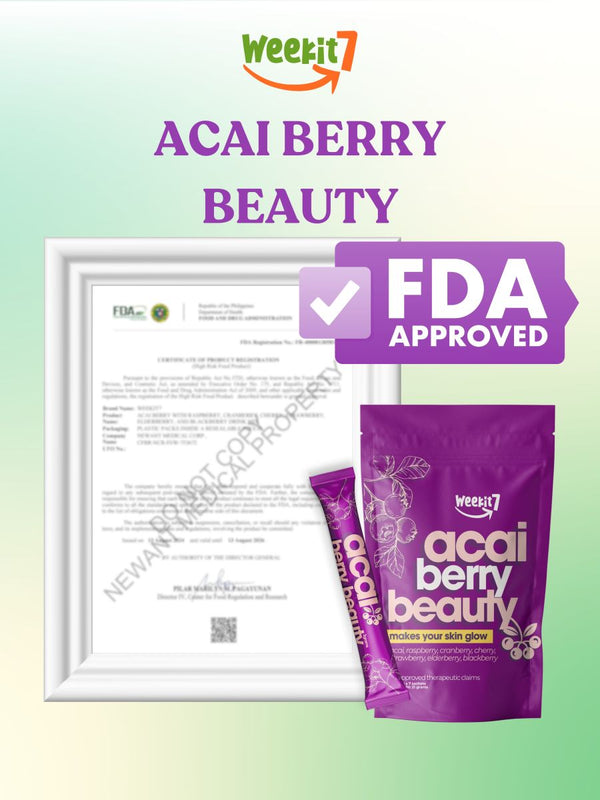 Weekit7 Organic Acai Berry Powder Anti-Aging Strawberry Cherry 7 in 1 ...