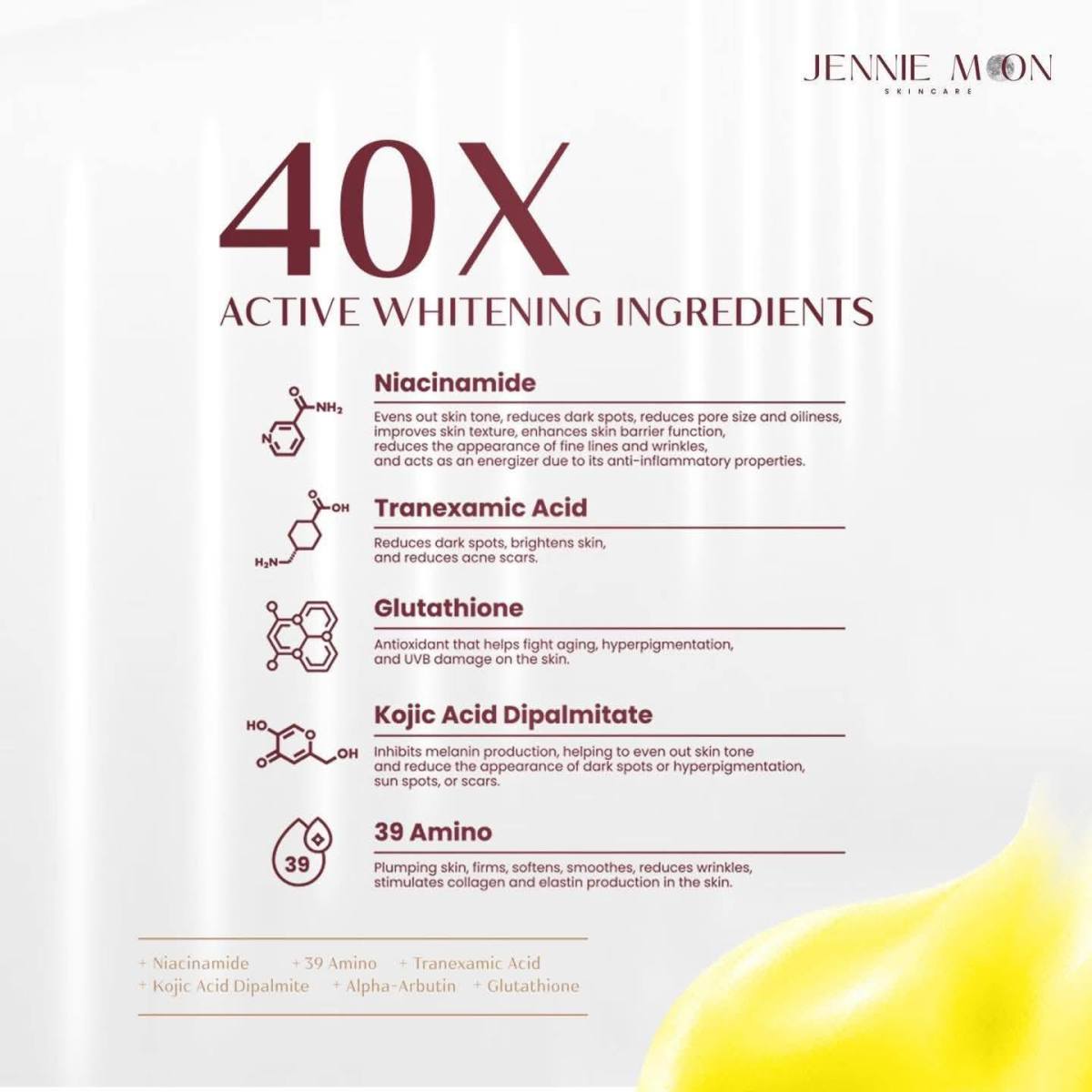 JENNIE MOON 40X Pro Derma Plus Body Booster 40x Active Ingredients Whi ...