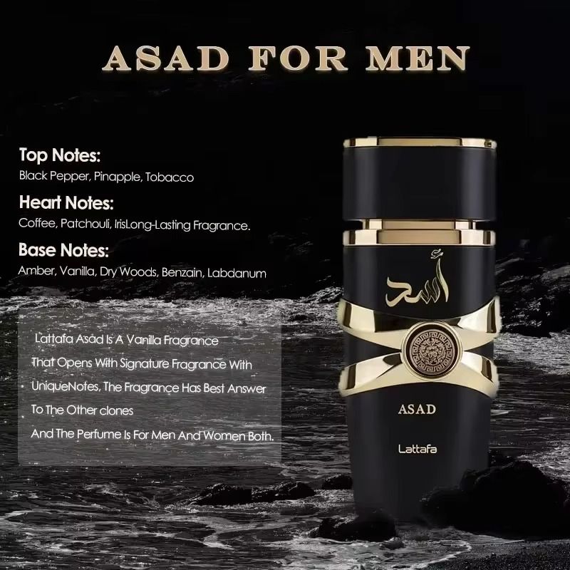 Lataafa ASAD Premium Woody & Earthy Scent 100ML Eau de Parfum - Long-L ...