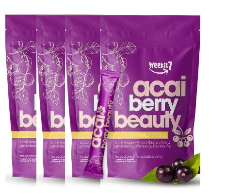 Weekit7 Organic Acai Berry Powder Anti-Aging Strawberry Cherry 7 in 1 ...