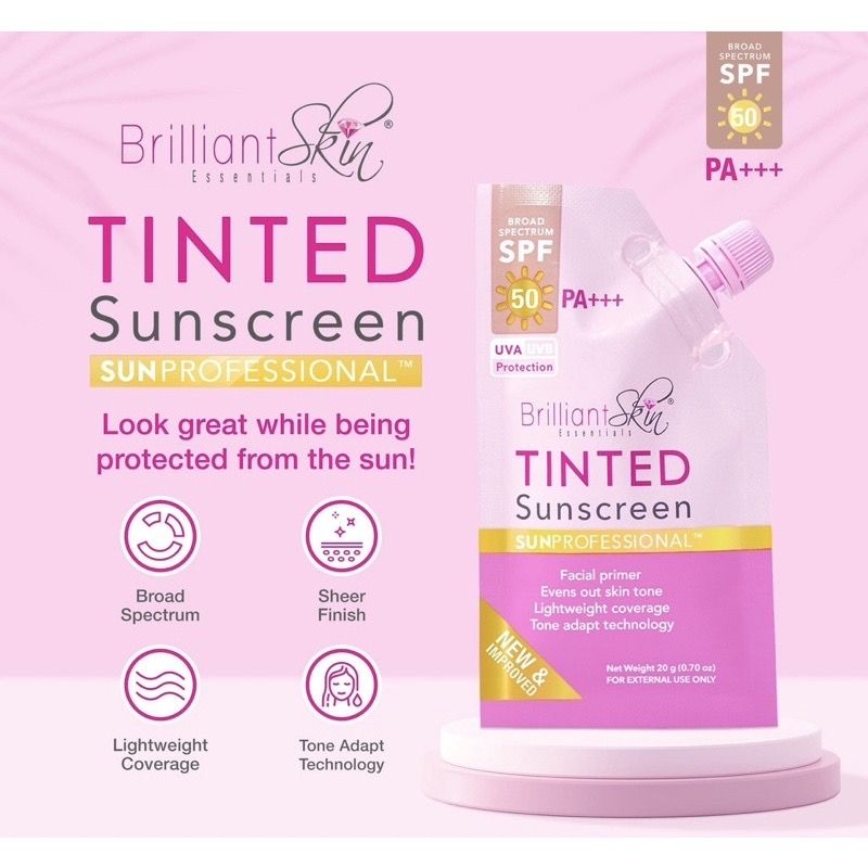 Brilliant TinTed Sunscreen SUNPROFESSIONAL Facial Primer SPF50 – 𝙼𝚊𝚛𝚒𝚎 𝚈𝚘𝚘𝚗