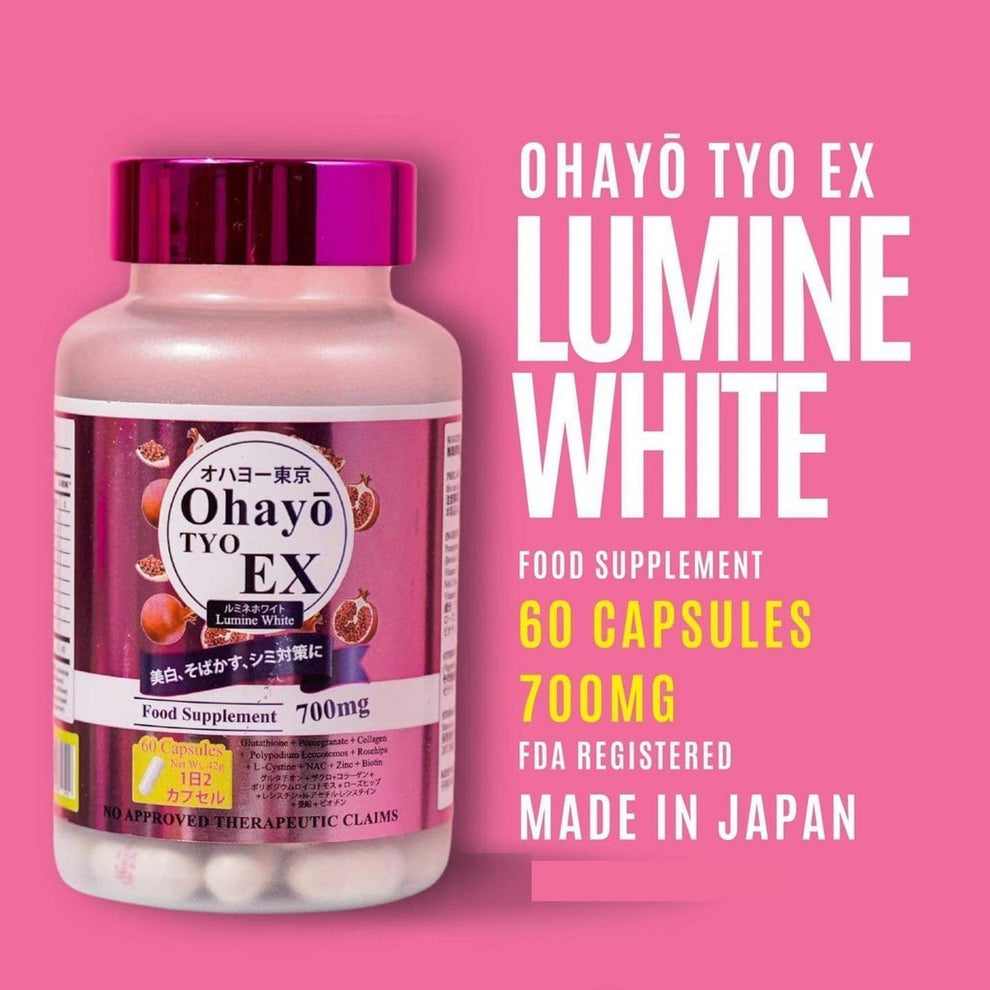 Ohayo TYO Tokyo White Ex Lumine Glutathione 700mg 60capsules | Whiteni – My Store